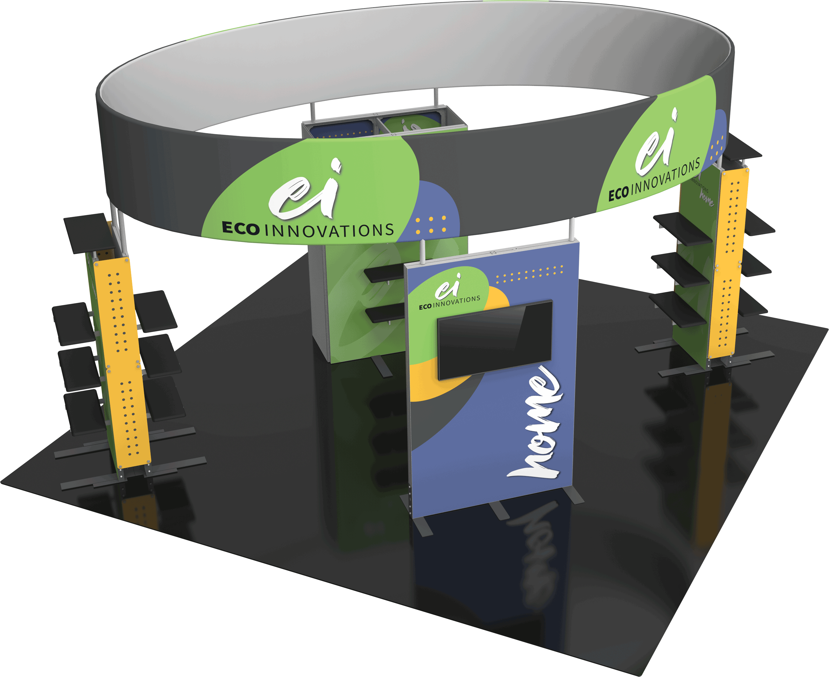 Hybrid Pro 20ft x 20ft Modular Island Kit 32 | TradeShowPlus