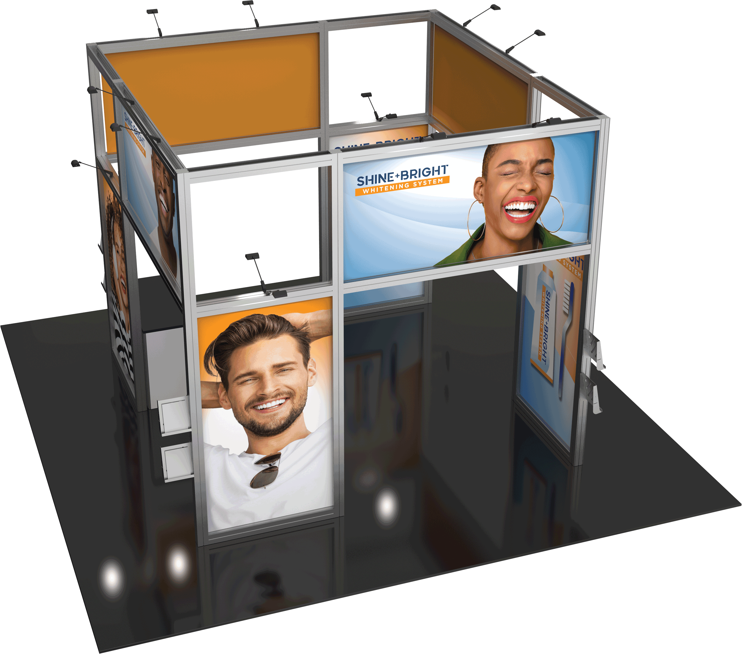 Hybrid Pro 20ft x 20ft Modular Island Kit 18 – TradeShowPlus