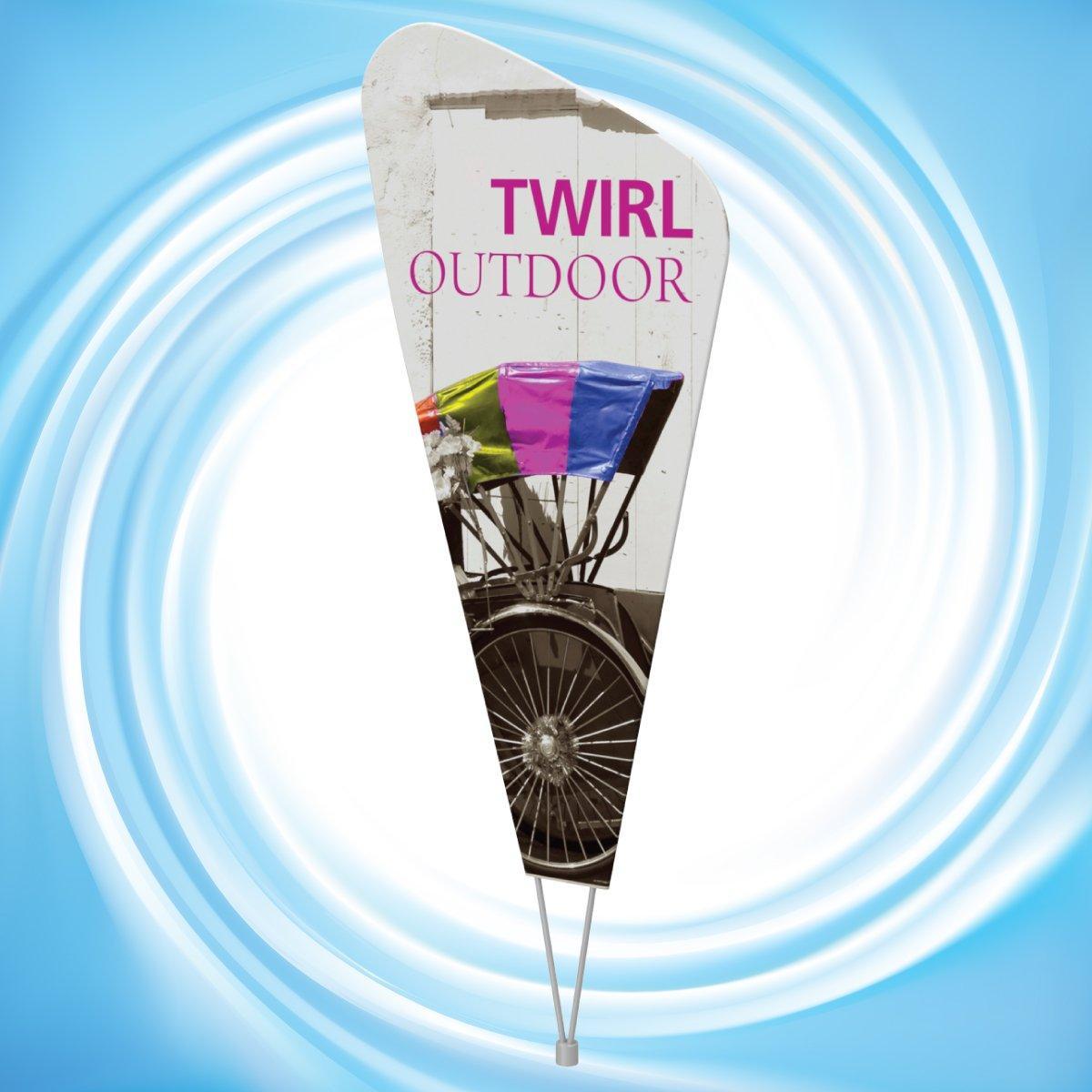 Twirl Outdoor Sign Display – TradeShowPlus