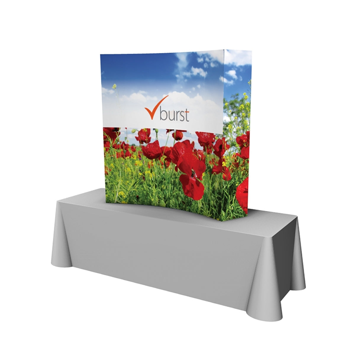 Vburst 5ft Curved Tabletop Display – TradeShowPlus